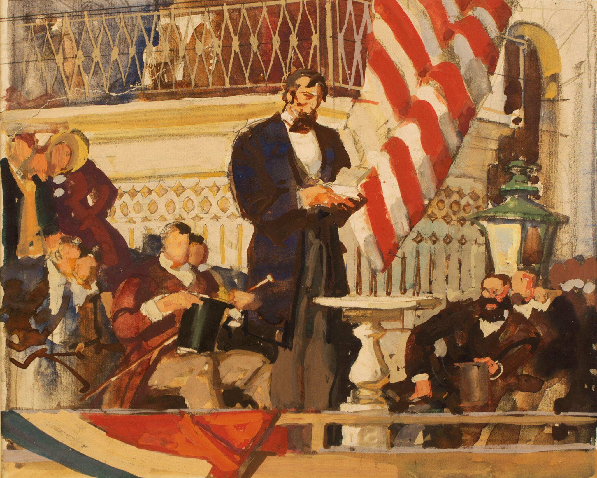 Abraham Lincoln Debating Stephen Douglas, 1860 – Pamplin Collection